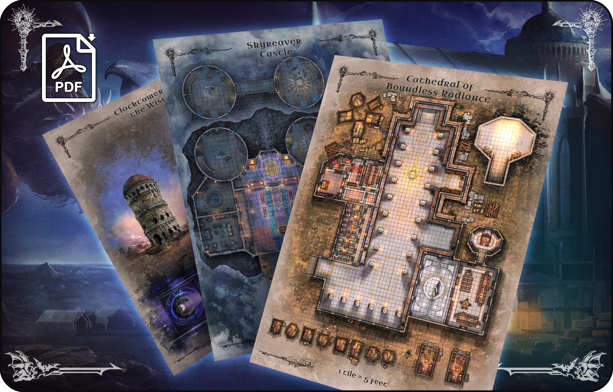 Scepter of the Lightbringer DnD 5e PDF Map Pack – Elderbrain